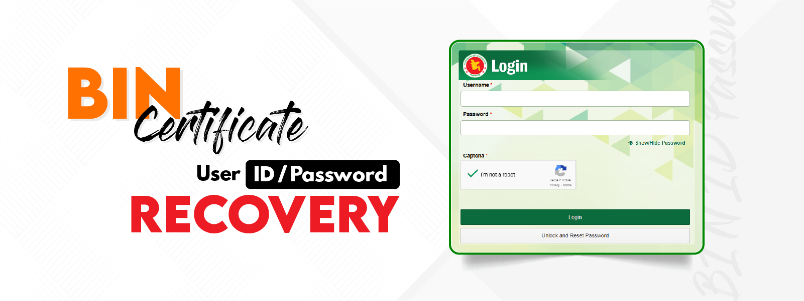 BIN Certificate ID and Password Recovery - segunbagicha.com